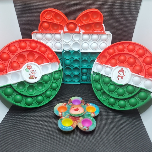 Toys | Christmas Fidget Pop It Bundle Bubble Popper Sensory Toys | Poshmark